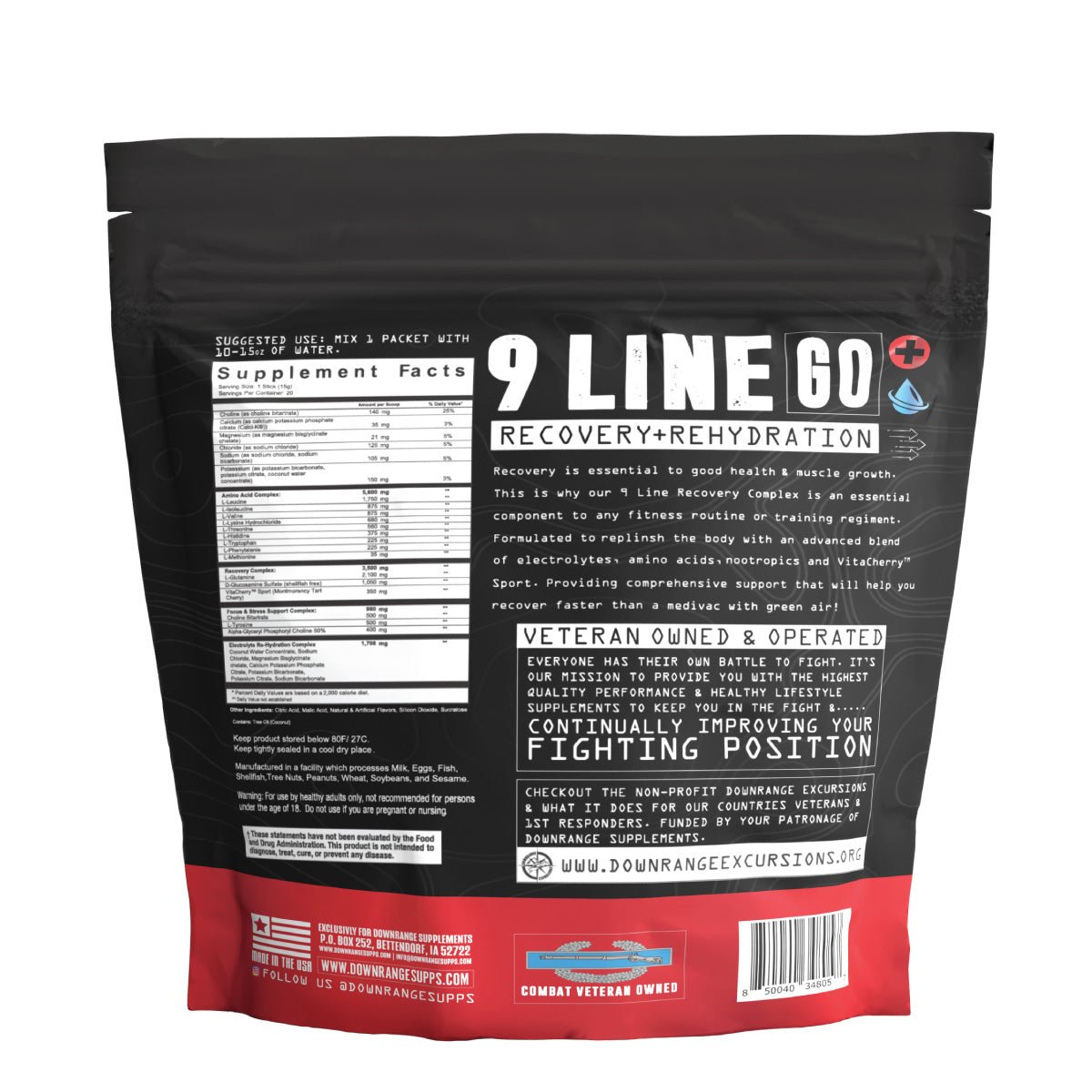 9 Line Go | Recovery + Hydration - DownRange Supplements